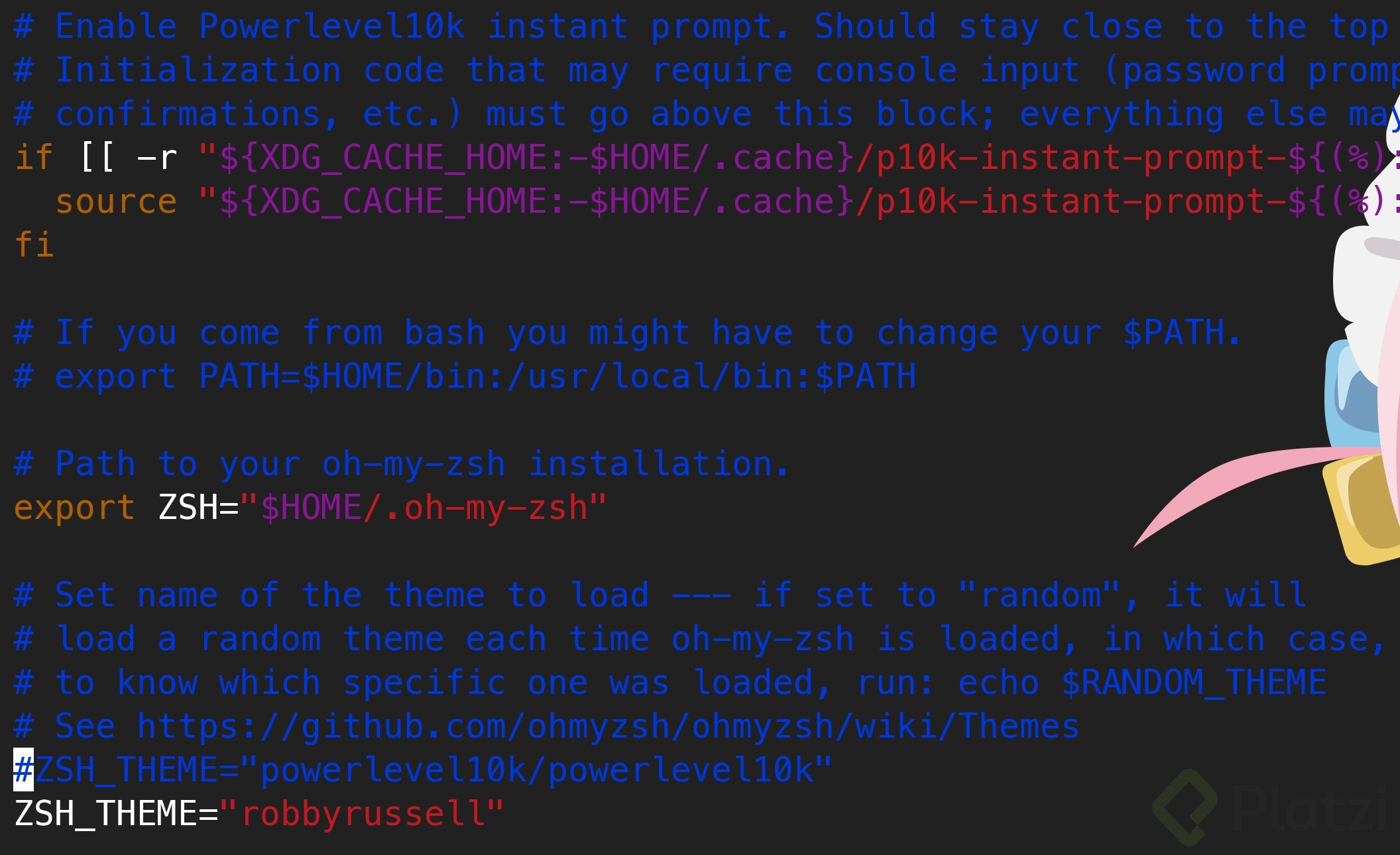 Personalizacion de terminal en WSL con zsh y Powerlevel10k